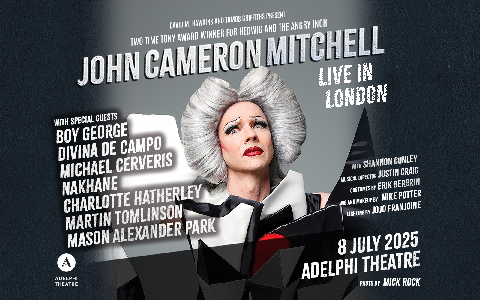 John Cameron Mitchell: Live in London Tickets | Adelphi Theatre